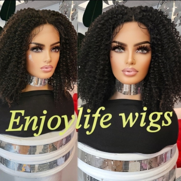 Hair | Sexy Diva Queen Kinky Curly Ombre Afro Human Blended Lace Wig ...
